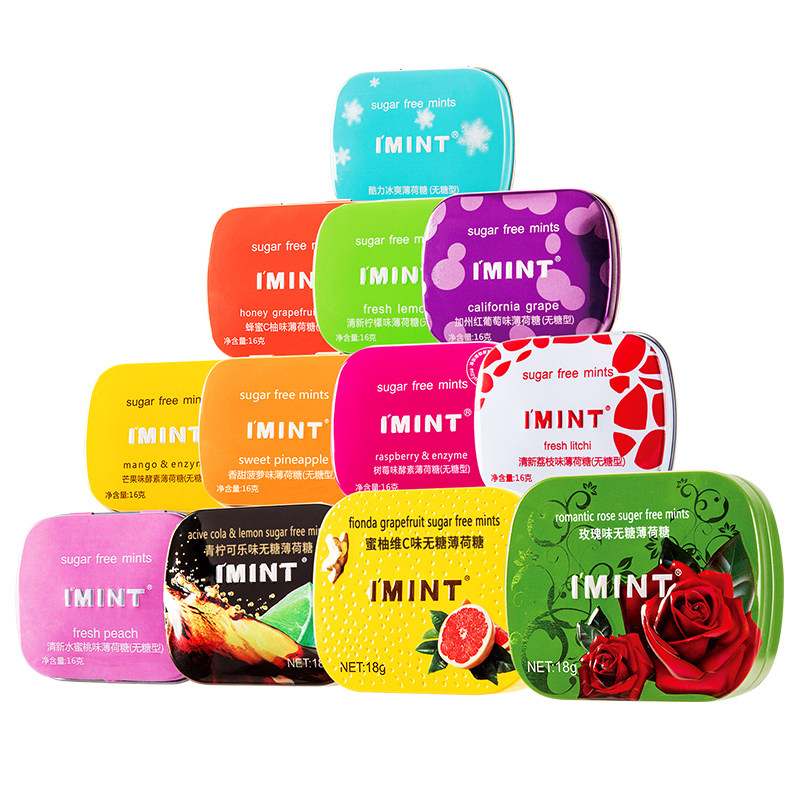 Imint Sugar-Free Mints - Fresh Breath Fruity Portable Combination Small ...