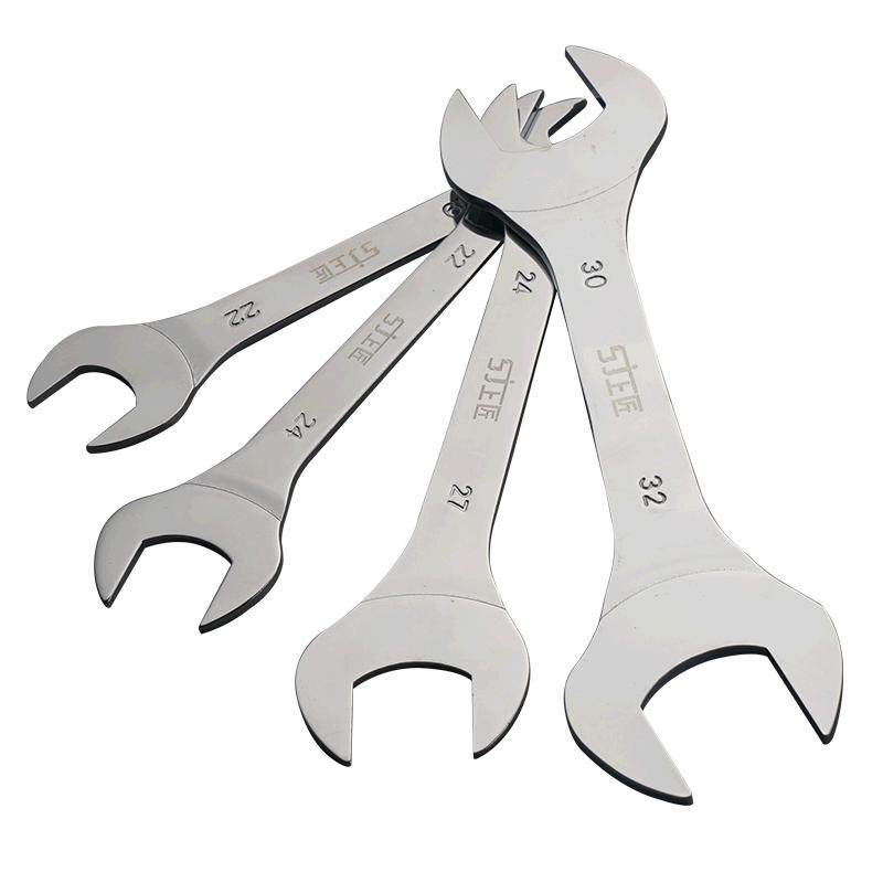 Sj Open End Double Head Wrench - 12/14/17mm Chrome Vanadium Alloy Steel