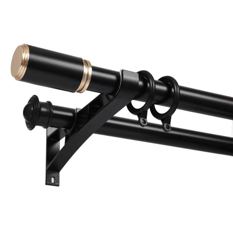 Silent Nordic Curtain Rod - Roman Style Black Track for Simple Modern ...