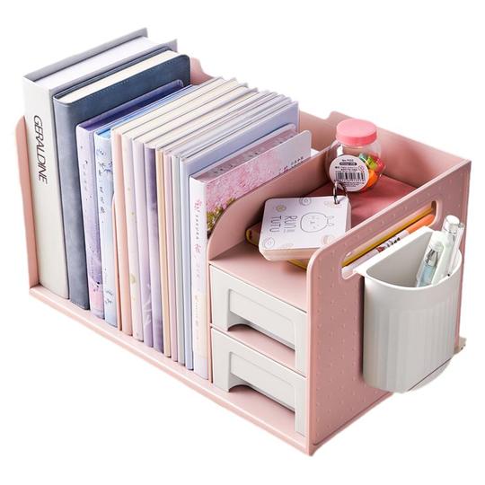 Slow down Desktop Book Stand - Plastic Storage Shelf for Books