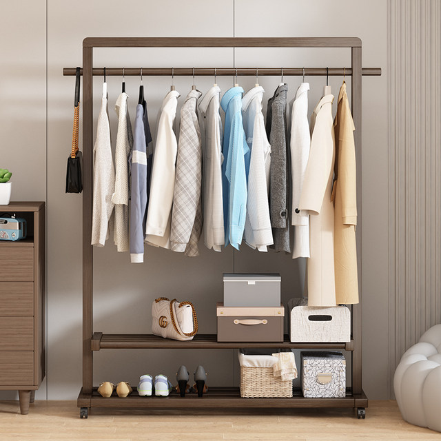 Cloak rack landing house bedroom solid wood hanger rental room ...