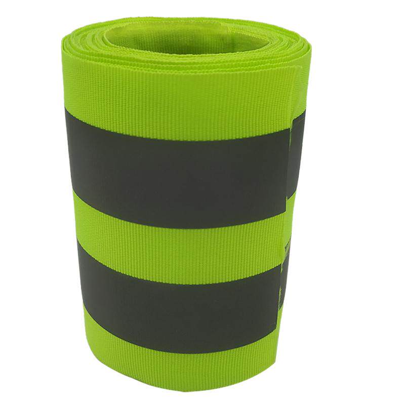 Fluorescent Green Reflective Webbing - 10cm - Magpie hall