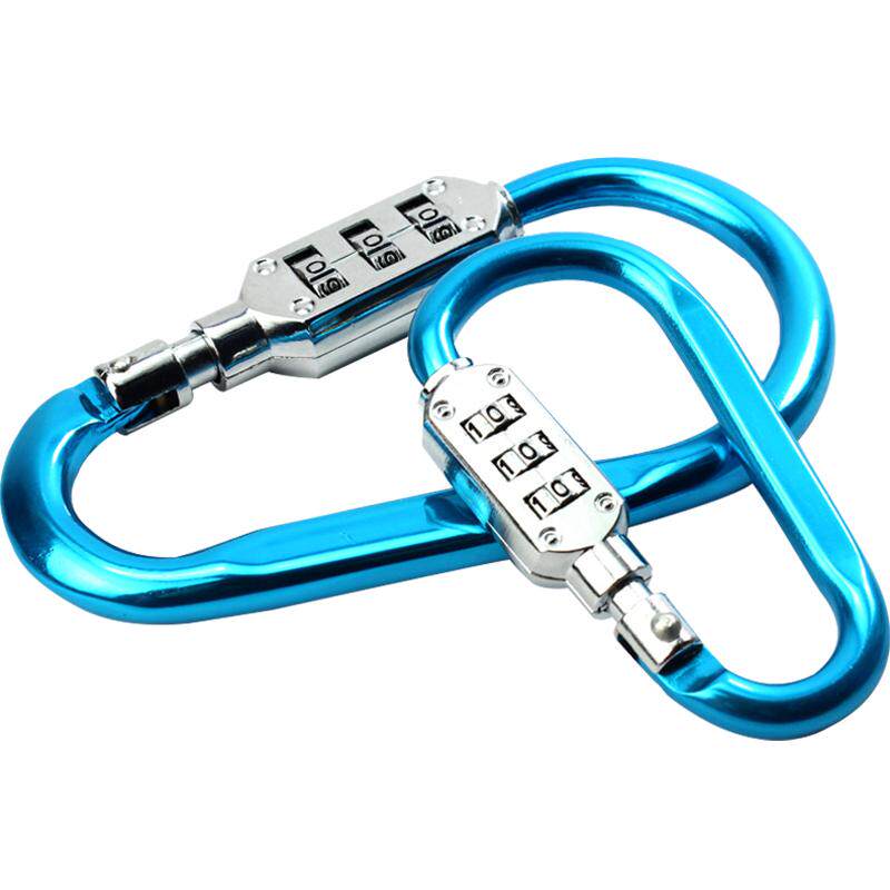 Curved Combination Lock Carabiner Type D-Type Padlock Luggage Quick Buckle