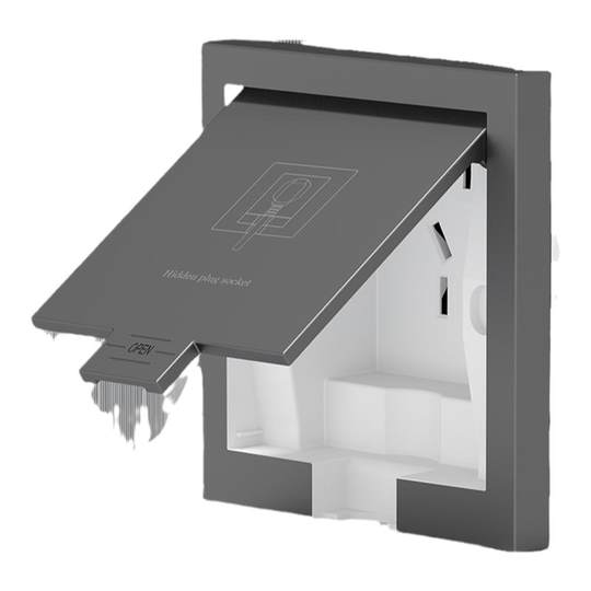 Invisible Hidden Socket 86 Type - Embedded 10A Five-Hole Socket Panel