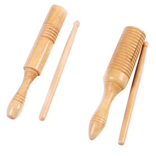 Children's Percussion Instrument with Grooved Thread Single and Double ...