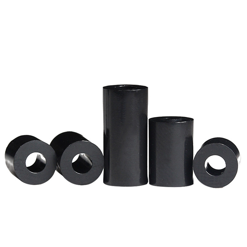 M3-M10 Black ABS Plastic Isolation Column Round Straight Through ...