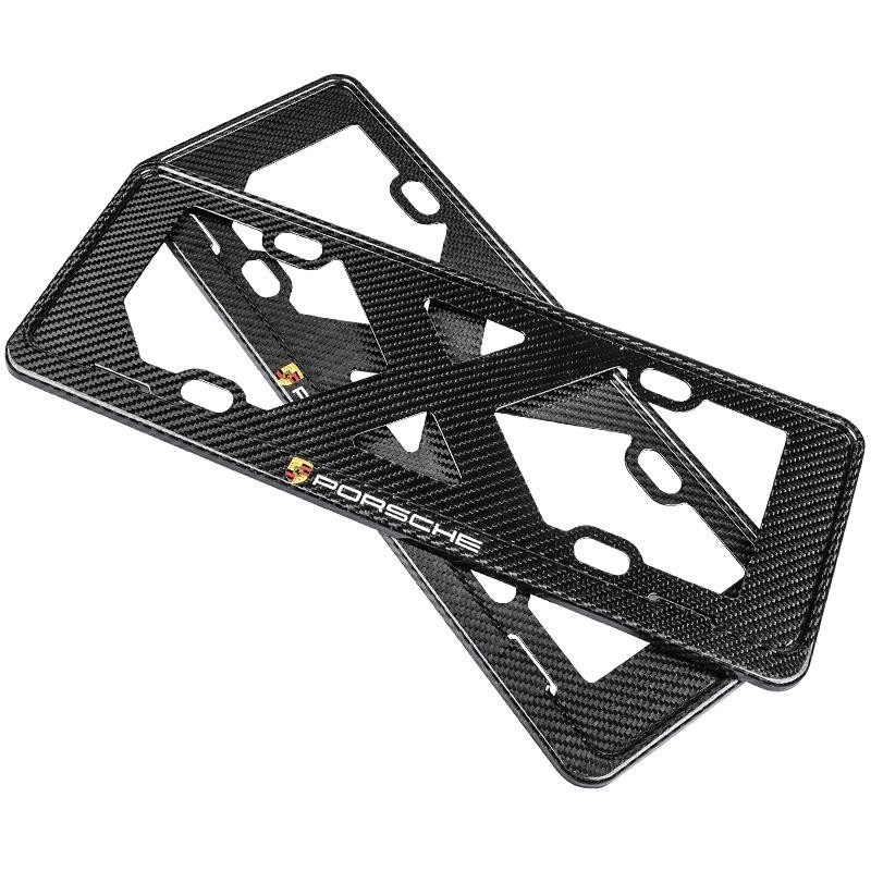 Carbon Fiber License Plate Frame for Porsche Models - Cayenne, Macan ...