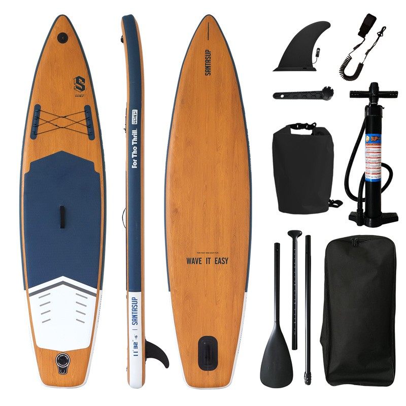 Sup wood grain paddle board stand-up flytande hand paddle board