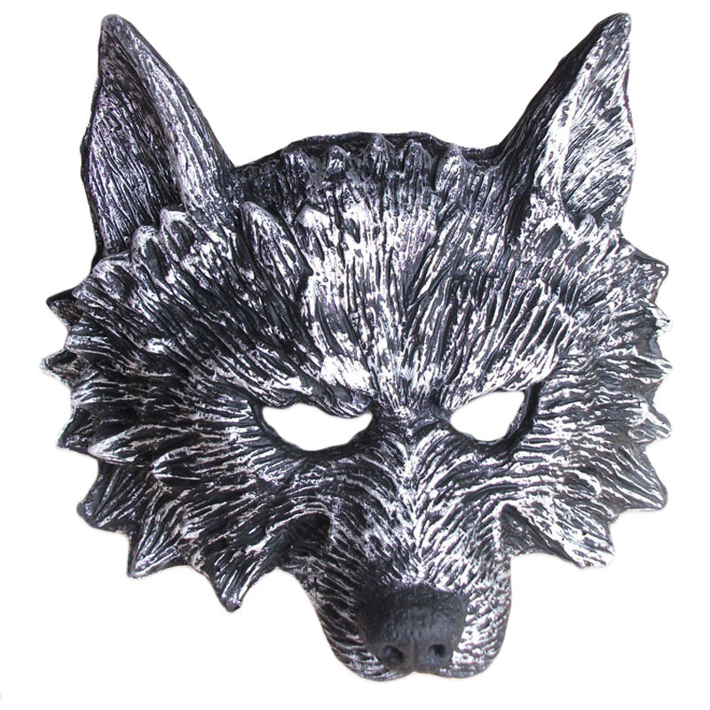 Wolf Head Mask - Halloween Animal Mask - Unisex