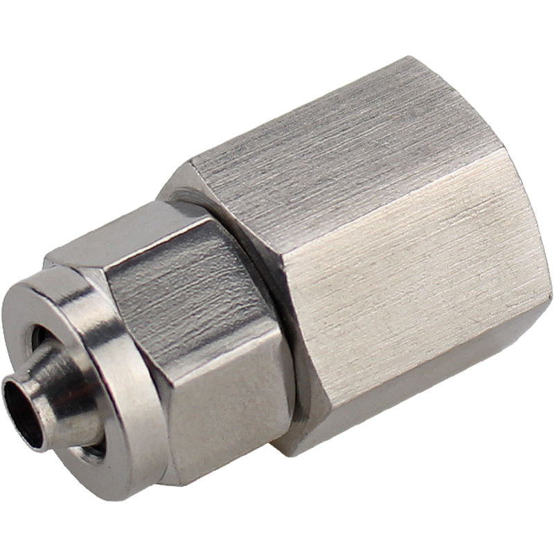 304 rustfritt stål quick-twist pu tracheal connector innvendig gjenge rett gjennom pneumatisk ...