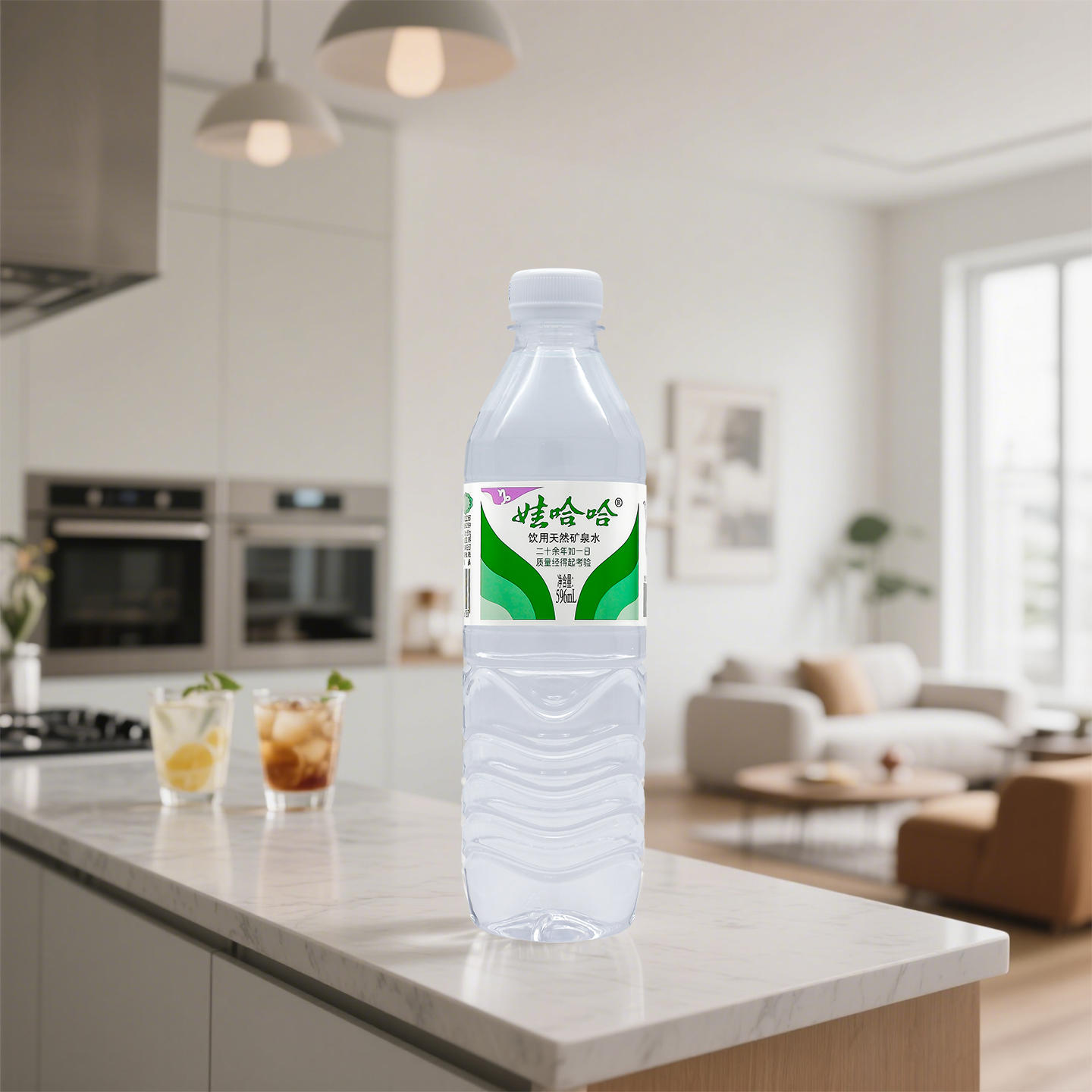 娃哈哈饮用天然矿泉水596ml*24整箱绿瓶家庭便携装哇哈哈非纯净水-淘宝网