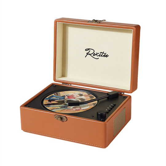 Retro CD Player Bluetooth Speaker Vinyl Disc Portable