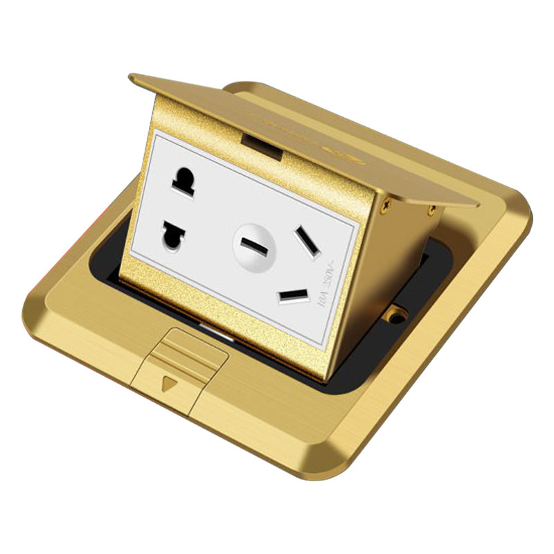 Full Copper Five-Hole Floor Socket - International Electrician D18