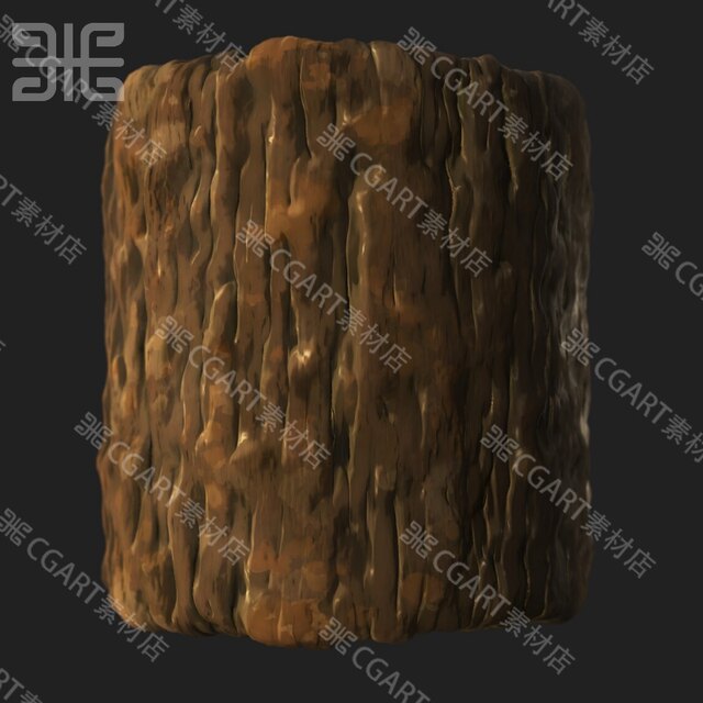 SUBSTANCE PAINTER style Old bark Tree trunk scrapers SP Ghibli tree ...