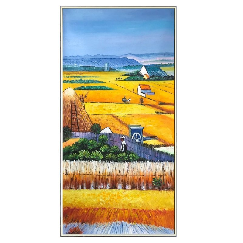 Entrance Hallway Decorative Painting - Van Gogh Harvest Hand-Painted ...
