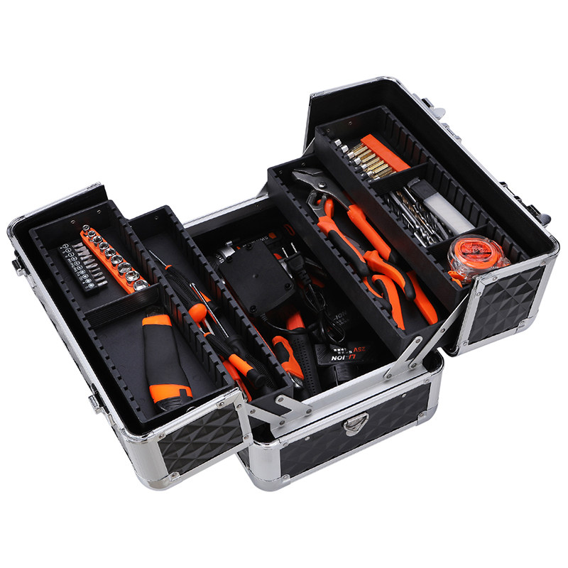 Three-Layer Folding Hardware Tool Box Multi-Functional Portable Large ...