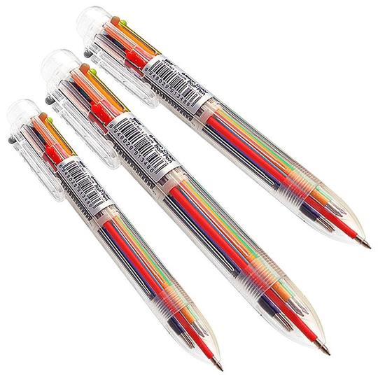 Six-Color Ballpoint Pen Cartoon Cute Creative Stickers Children's ...