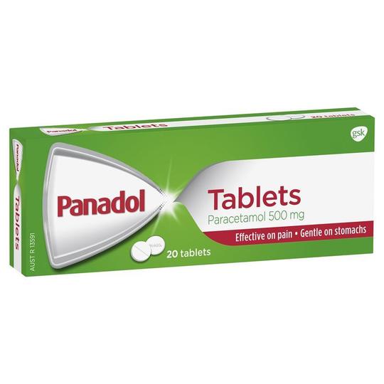 Panadol Alívio da Dor - 20 Comprimidos - Austrália