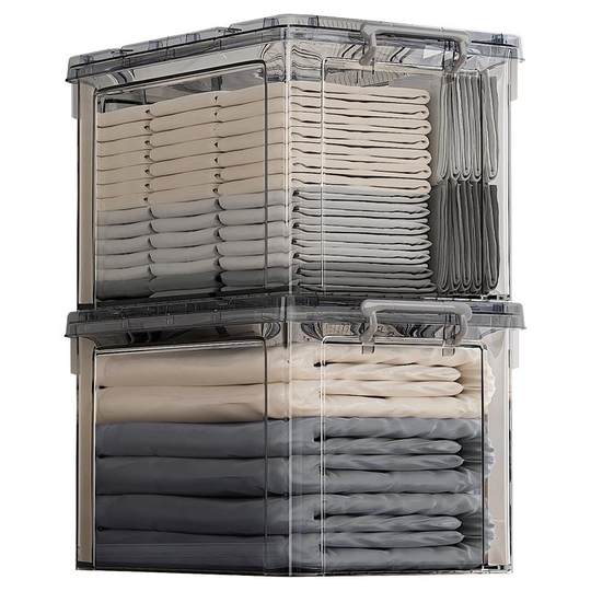 Extra Large Transparent Storage Box for Household Wardrobe Organization
