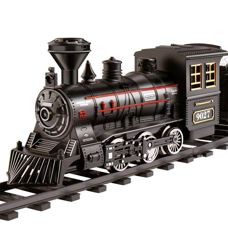 Electric Small Train Toy Set with High-Speed Rail and Remote Control