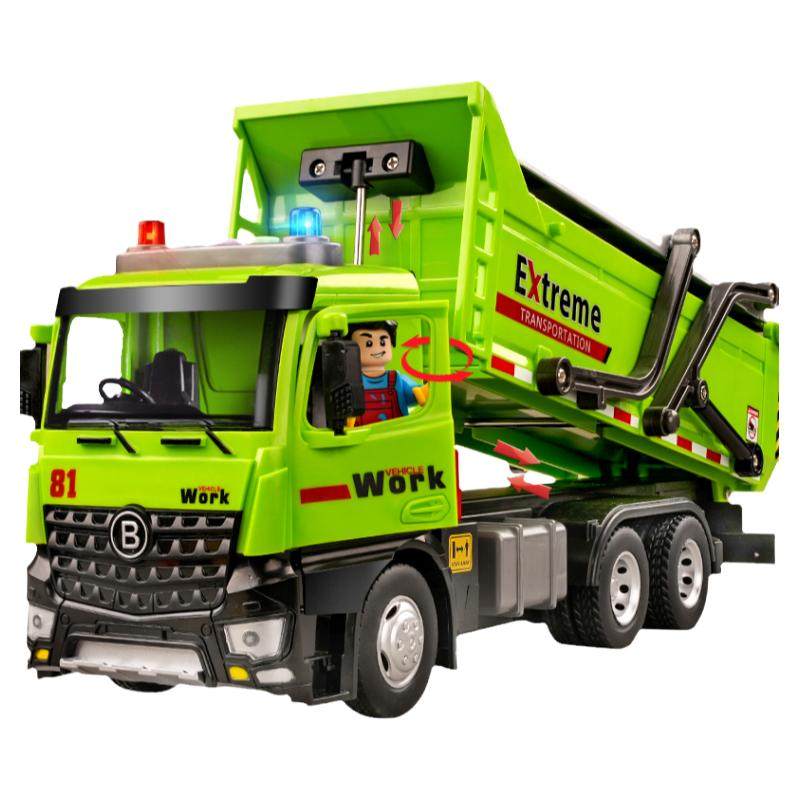 Stor legerad dumperleksak - tungt tekniskt fordon för barn