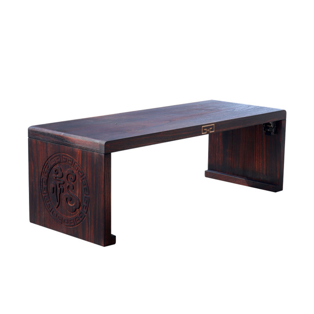 Foldable guqin table and stools Chinese style solid wood antique tea ...
