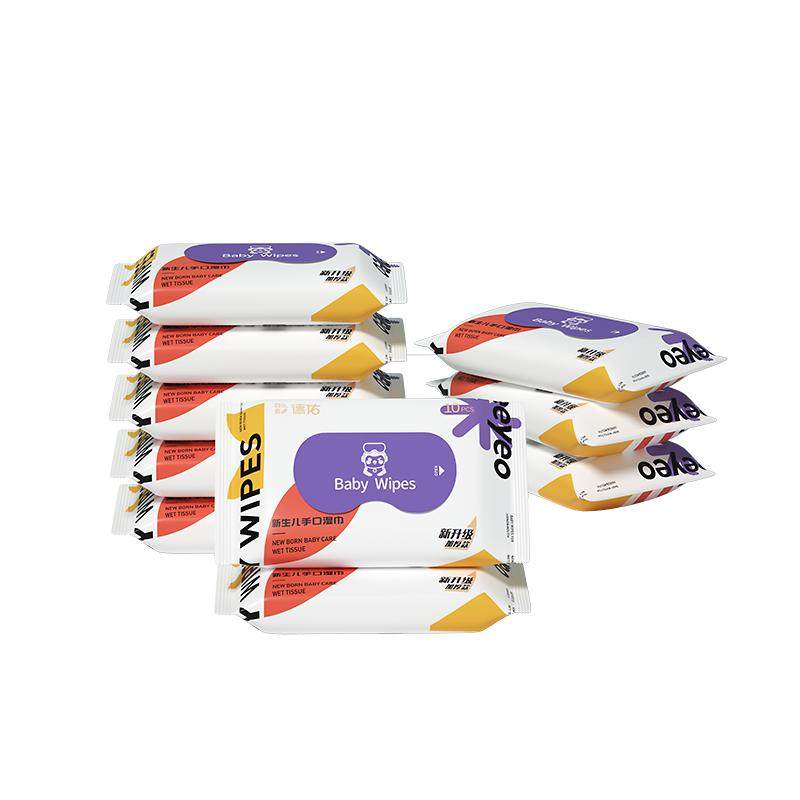 Deyou Wet Wipes Small Bag - Portable Baby Hand and Mouth Wipes (10 ...