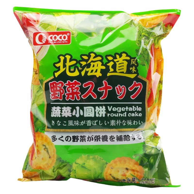 Ococo Vegetable Round Cake - 318g - Japanese Salty Biscuits