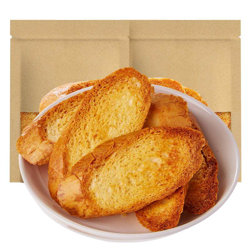 Französische milchbrotscheiben, trocken geröstete brötchen, kekse ...