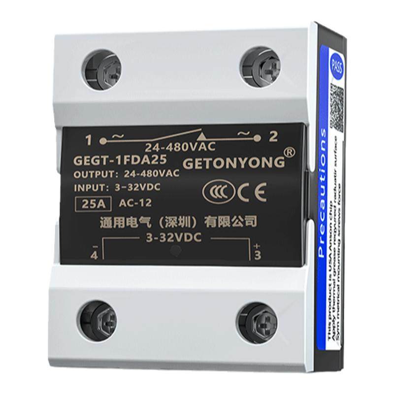 Universal Single-Phase Solid State Relay 24V DC Controlled AC 220V 25A ...