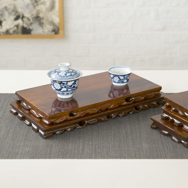 Whole wood carving wood carving base plant flower pot base living room ...