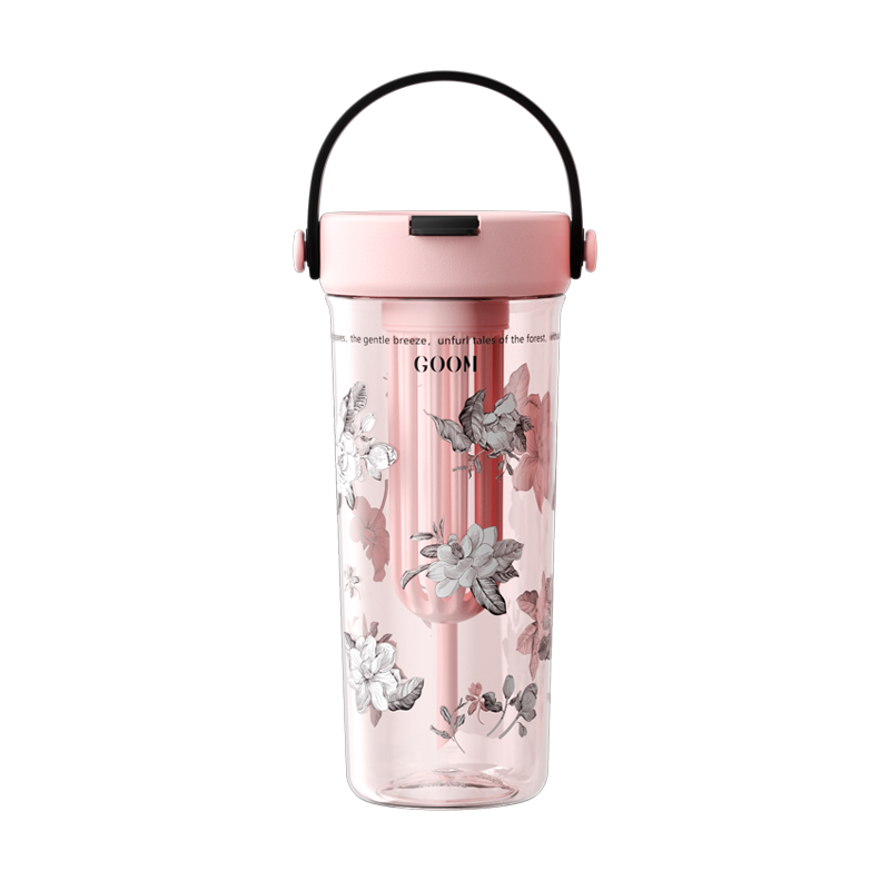 Goom Hand-Painted Water Cup - 600ml Ins Style Tea Separator Cup