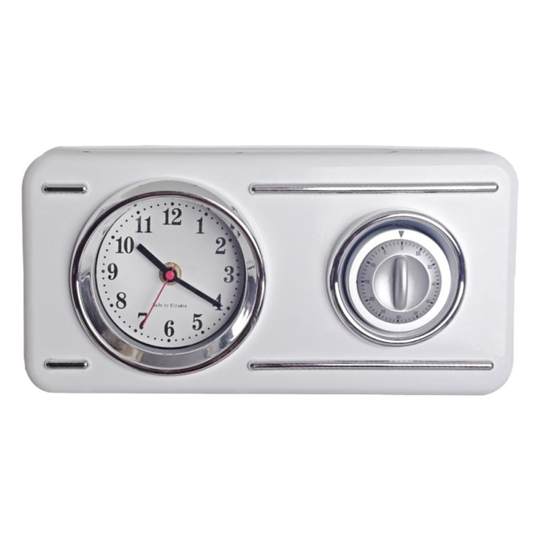 Reloj con caja de hierro estilo retro color crema - reloj de escritorio ...