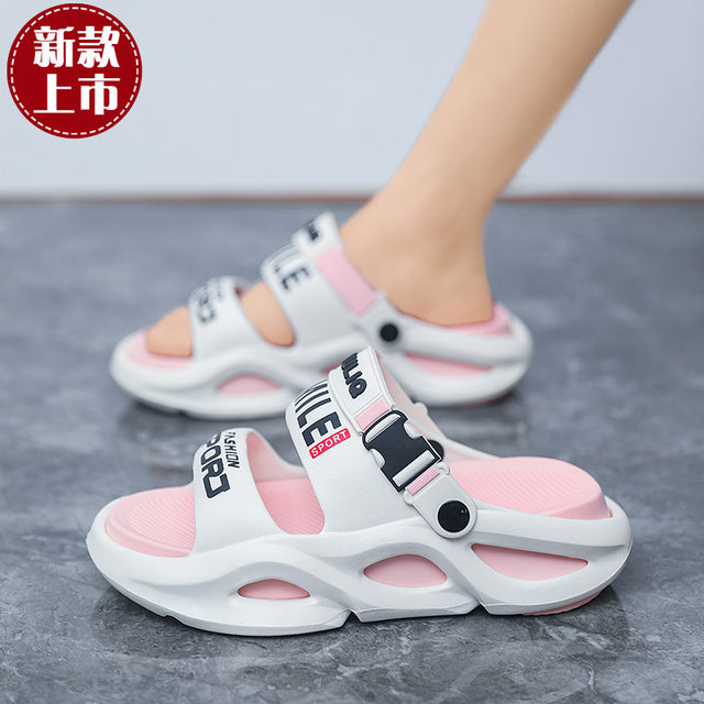 Bubble thick bottom EVA cave shoes 2024 new Jinjiang sandals can wet ...