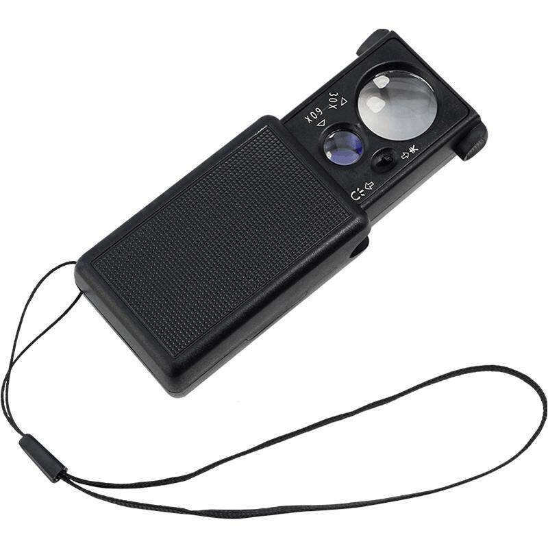 Pull-Out 60x Magnifying Glass with Light Handheld Portable Antique ...