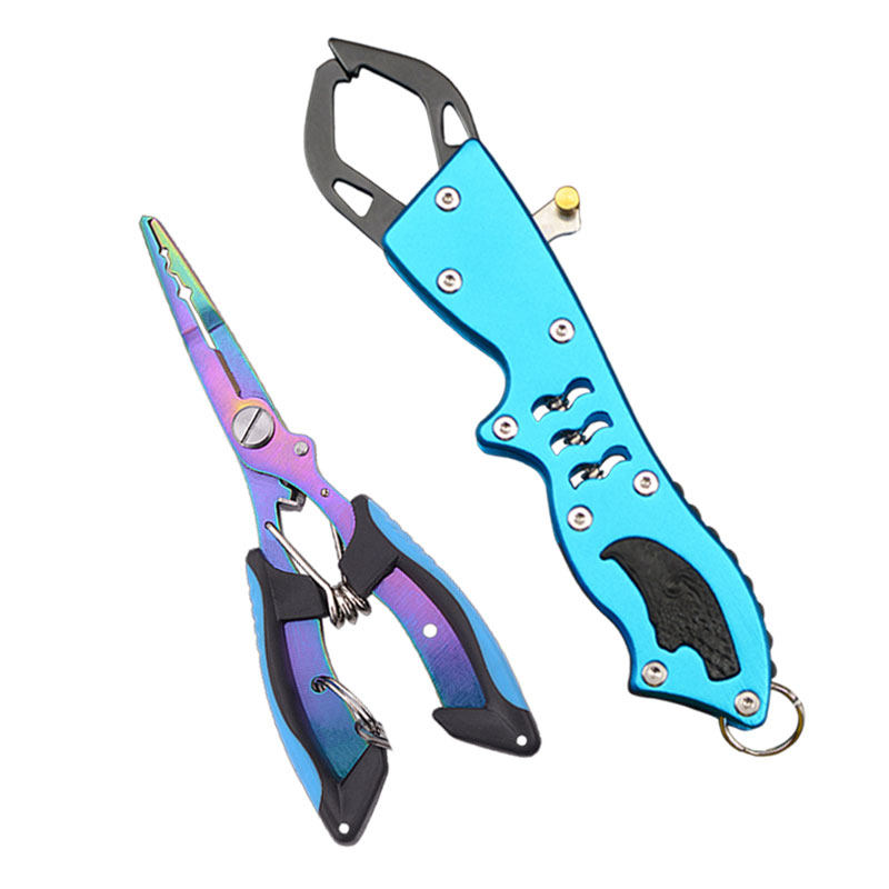 Aluminum Alloy Fish Control Device Multi-Functional Eagle Mouth Color Titanium Lua Pliers Set ...