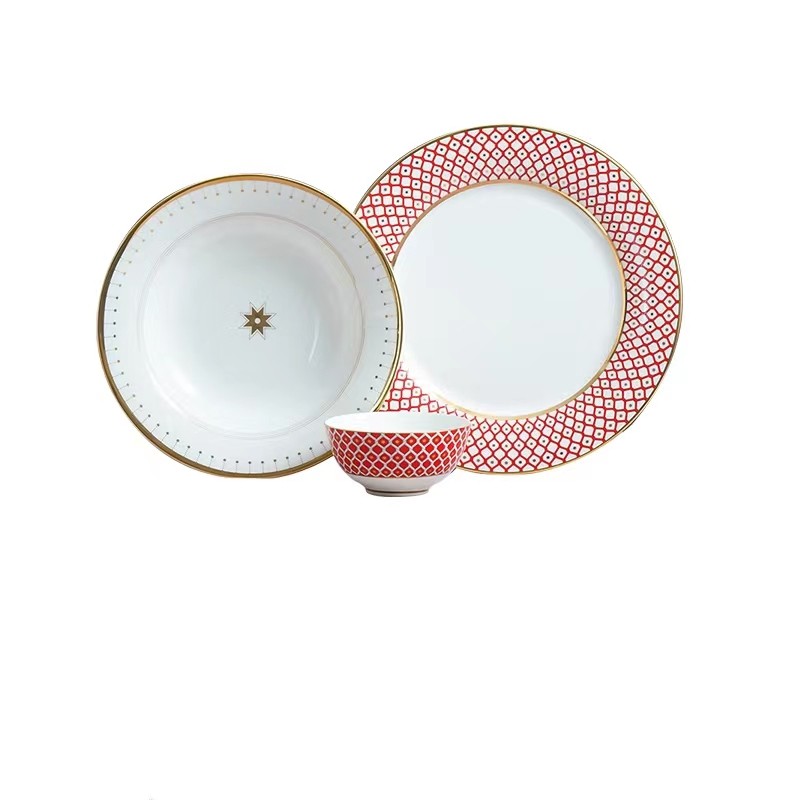 Russian Emperor Lomonosov Star Series Bone China Dinnerware Set