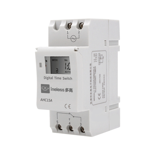 Suis Kawalan Masa Rel Ineless AHC15A - Pemasa Automatik 220V