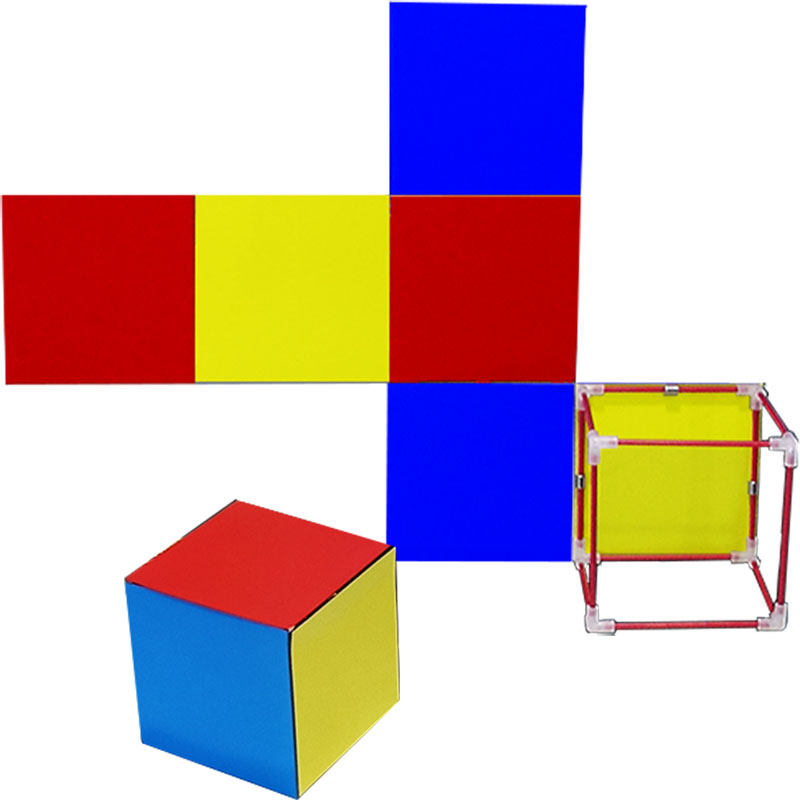 Material didáctico cubo cuboide diagrama de expansión matemática ...
