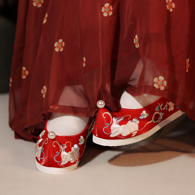 Jiangnan Zhuji original Hanfu shoes female ancient style embroidered ...
