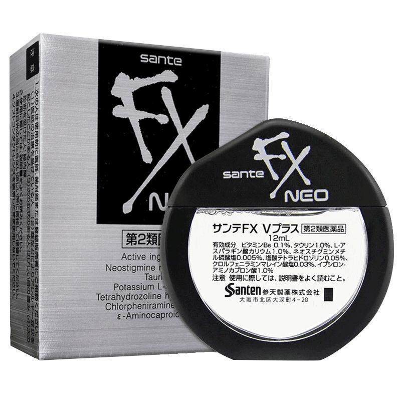 Santen FX Neo Eye Drops - 12ml - Relieve Eye Fatigue & Dryness