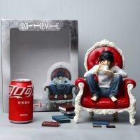 Death Note GK L Drinking Coffee Sitting on the Sofa Statue Case Model ...