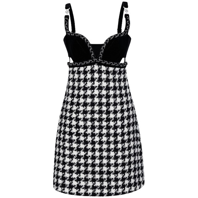 Le Fame/Rubym winter new contrasting color stitching thousands of bird ...