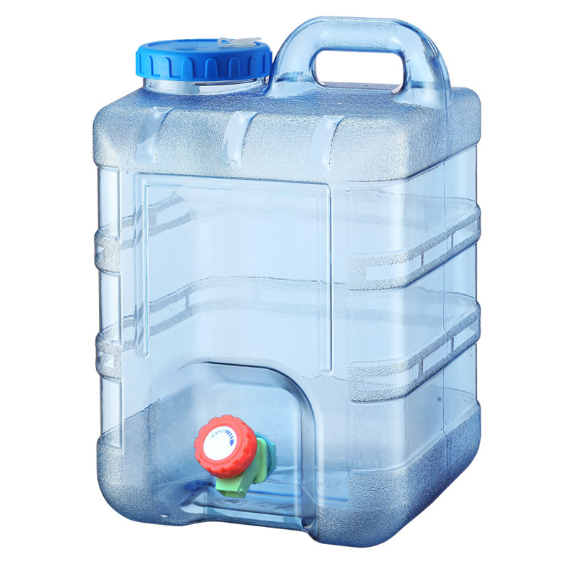 Jingzhou Food Grade PC Square Water Bucket with Faucet - 10L+ Capacity