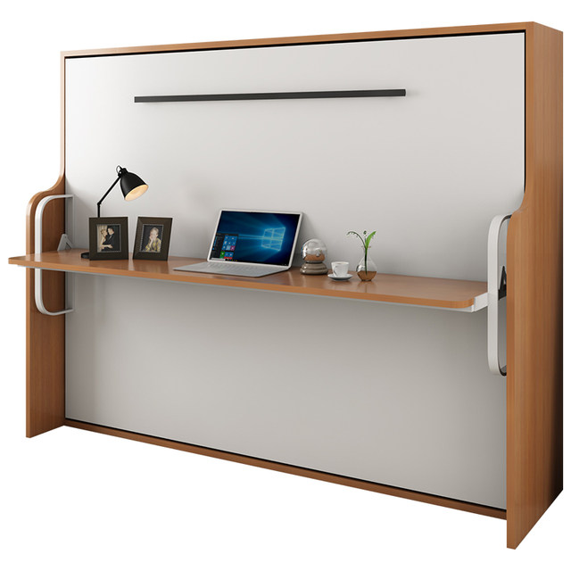 Customized solid wood folding bed, side-turning invisible bed ...