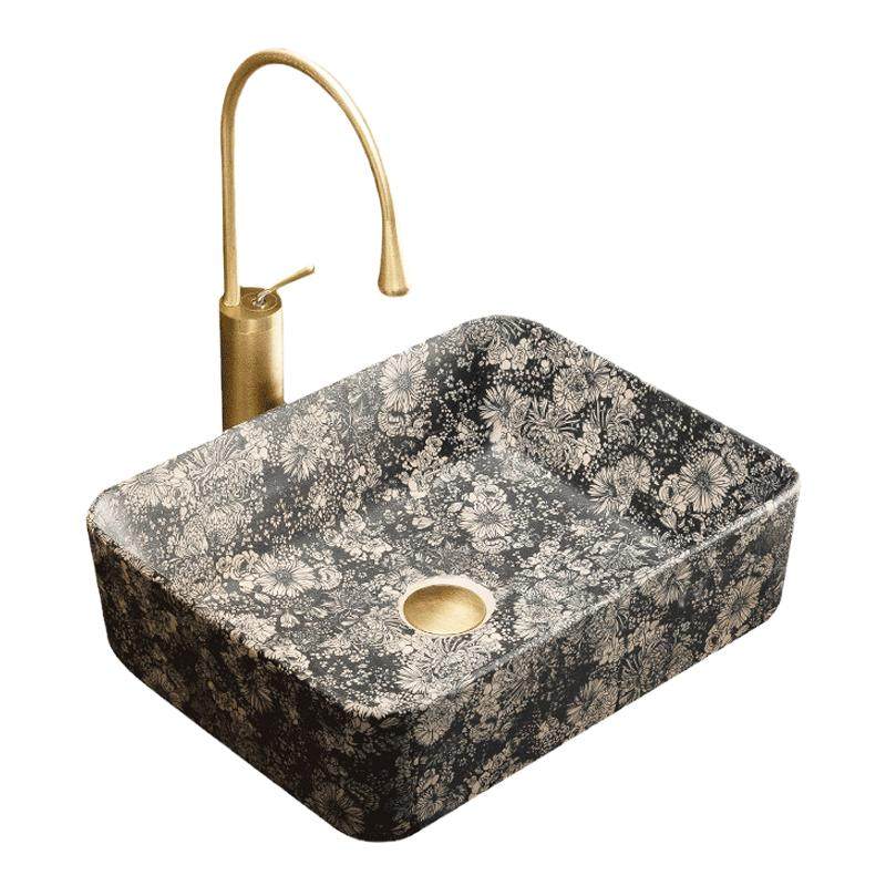 Bassin de table en céramique d'extérieur rétro - lavabo de salle de ...