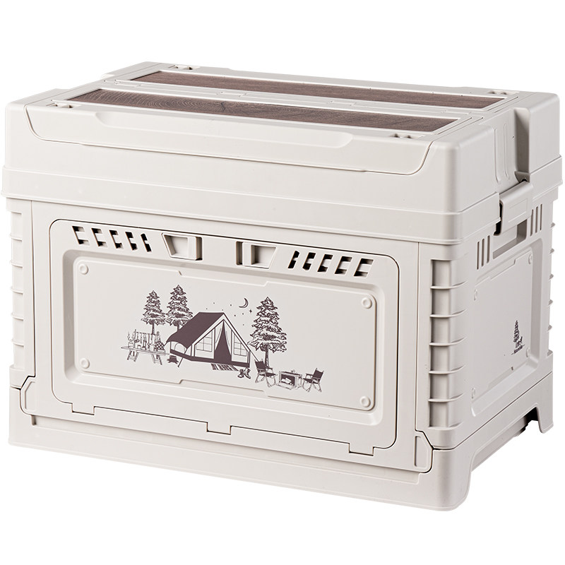 Naturehike 50L Camping Storage Box - Plastic Folding Container with Shelves