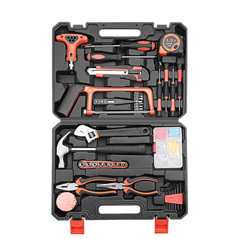 Green Forest Household Tool Box Set for Daily Maintenance and Vehicle Repair