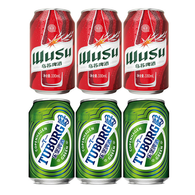 Ledao+Red Wusu 330ml combination of 3 cans in total 6 cans in total beer non -original box