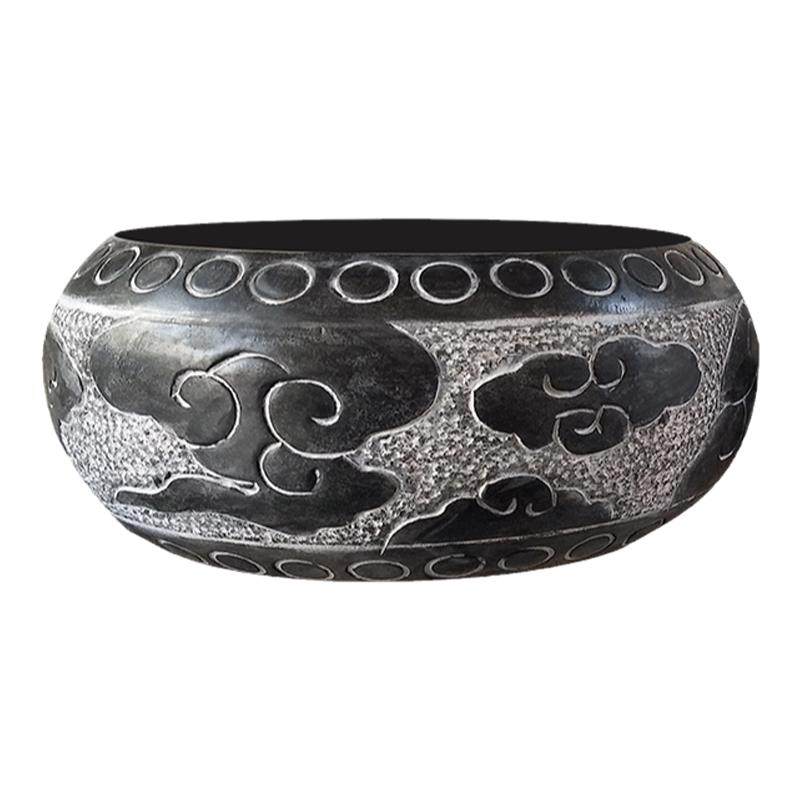 Stone Pillar - Carved Bluestone Pier, Antique European Style